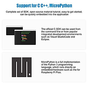 Yoidesu RP2040 Plus 16MB M Microcontroller Mini Development Board with Header for Raspberry Pi, Based on RP2040 Chip, Dual Core ARM Cortex M0+ Processor, GPIO Pins