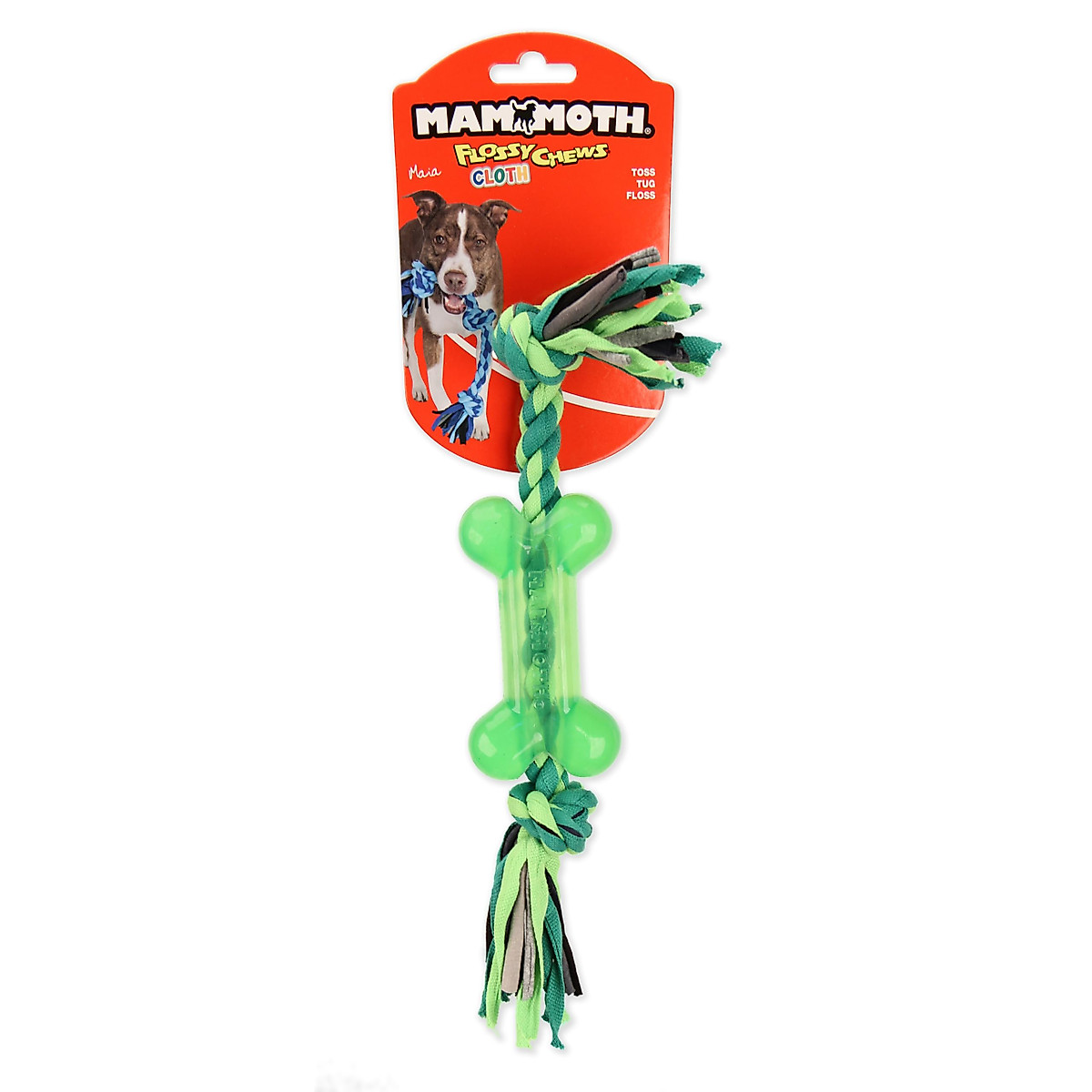 Mammoth Cloth Rope with TPR Bone Toy, Small