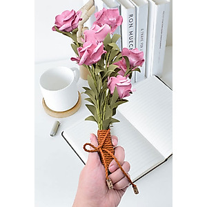 TeeYee Women PU Leather Knitted Waist String Belt/Rope/Chain Long Boho Wrap Skinny Belt (one size, tan)