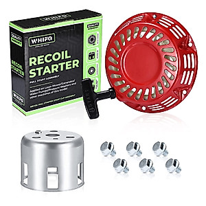 WHIFQ Pull Start Recoil Starter Assembly Fits Honda GX120 GX160 GX200 Harbor Predator 212CC 6.5 7HP Engine with Extra Pull Cord Handle. Lawn Mower, Honda Pull Cord. Honda Pull Start Assembly