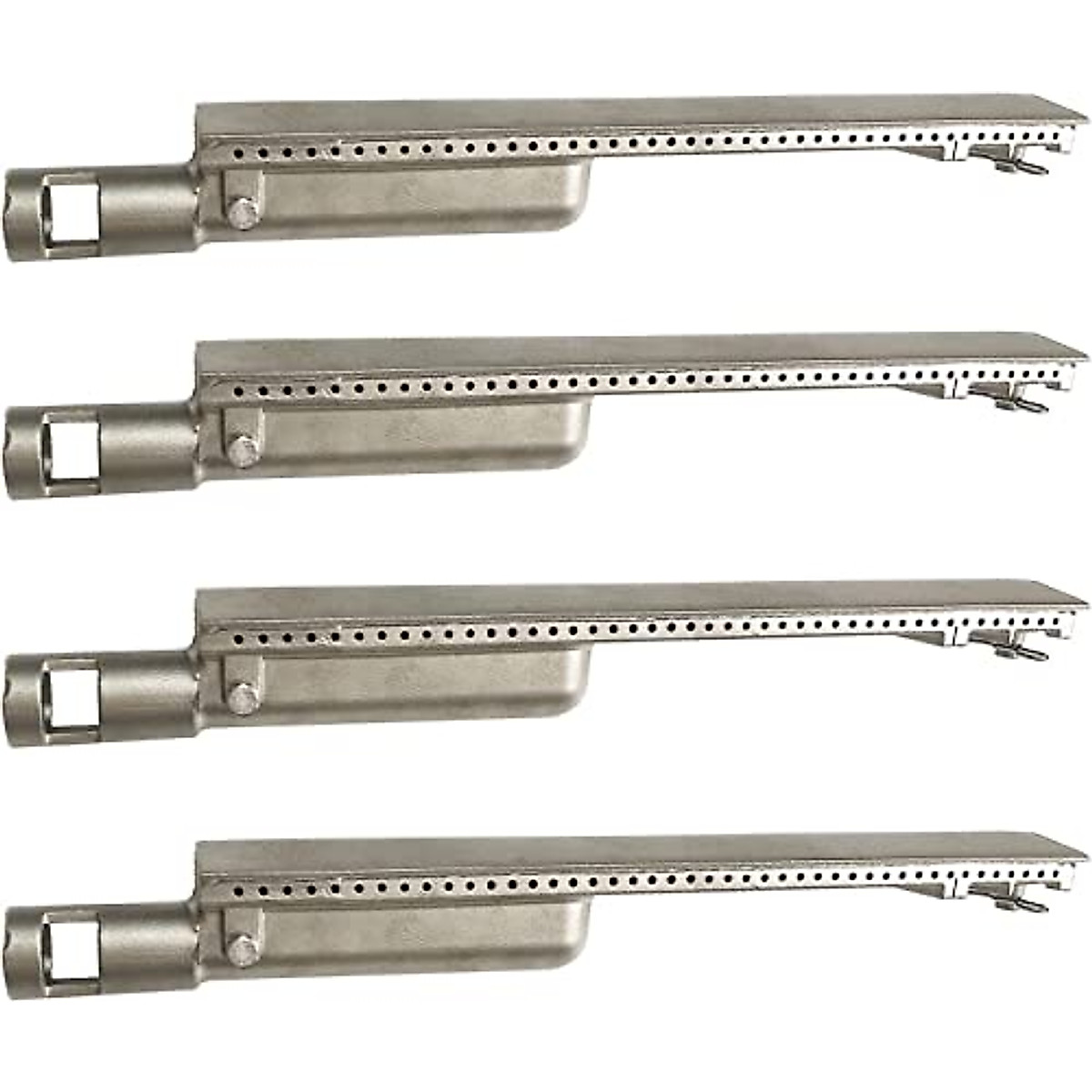 GRILLJOB 4 Pack Heavy Duty Cast Stainless Steel 304 BBQ Grill Burner Replacement Parts for Cal Flame G Series and P-Series Grills, NEXGRILL, Thermos Turbo Beefeater Bull Aussie Blaze