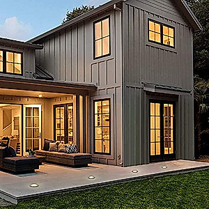 ELEGLO Low Voltage Led Landscape Lights 6 Pack Led Well Lights,15W 12V-24V Ground Lights IP67 Waterproof Landscape Lighting for Garden Lights Outdoor Step, Driveway, Deck(3000K Warm White)