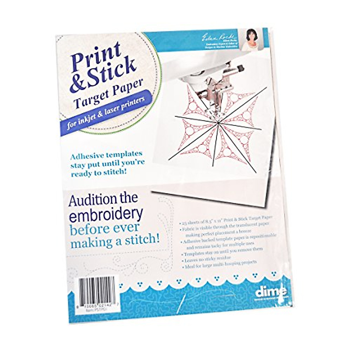 Print & Stick Target Paper, Adhesive Machine Embroidery Templates, for Inkjet & Laser Printers