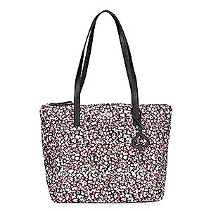 Kate Spade Patrice Park Ave Floral Large Top Zip Tote Boho Black Pink Multi