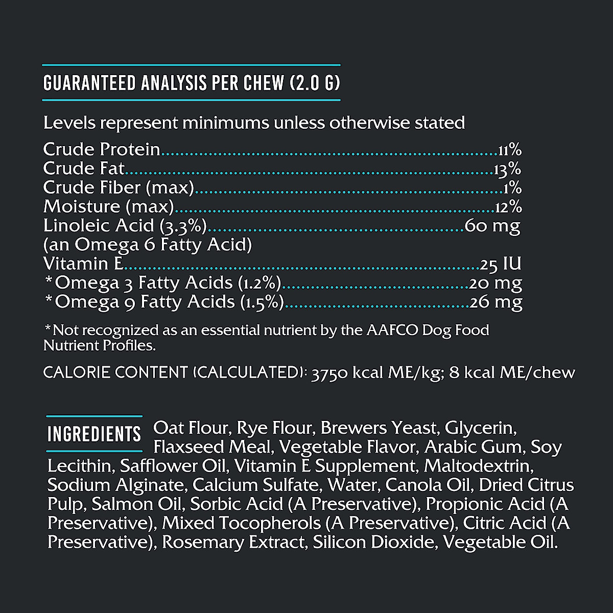 FIDELIS Skin & Coat Plus+ Dog Skin & Coat Supplement, Omega 3, Vitamin E, Salmon Oil for Dogs, Fatty Acids, Healthy Skin, Shiny Coat, Adult, Big & Small, Made in USA, Vegetable Flavor, 120 Soft Chews