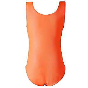 Dancina Girls Gymnastics Tank Top Leotard Dancewear Sparkle Orange 4
