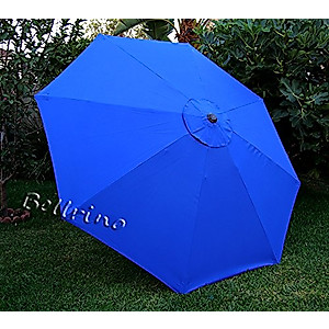 BELLRINO DECOR Replacement ROYAL BLUE STRONG & THICK Umbrella Canopy for 9ft 8 Ribs (Canopy Only) (ROYAL BLUE-98)
