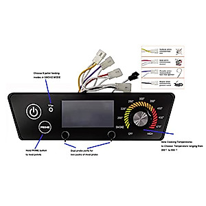 Bbqzone Digital Thermostat Control Board Replacement Part for Pit Boss Wood Pellet Grill Tailgater P7-340/ Lexington P7-540/ Classic P7-700/ Austin XL P7-100/ 440FB1 Matte Black