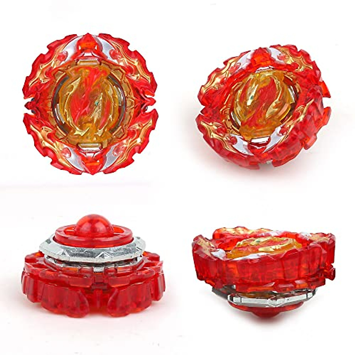 ASVEXKW Bey Battling Top Burst Gyro Toy Set Toy Gift for Children Boys Ages 6 8 10 12+ Combat Battling Game 6 Burst Spinning Tops 2 Two Way Launchers Grip Starter