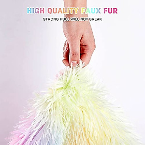 BOBOR Faux Fur Throw Blanket, Tie Dye Rainbow Sherpa Fleece Fluffy Blanket for Girls, Super Soft Fuzzy Plush Cozy Lightweight Decorative Blankets for Couch Sofa Bed (Rainbow, 59"x79")