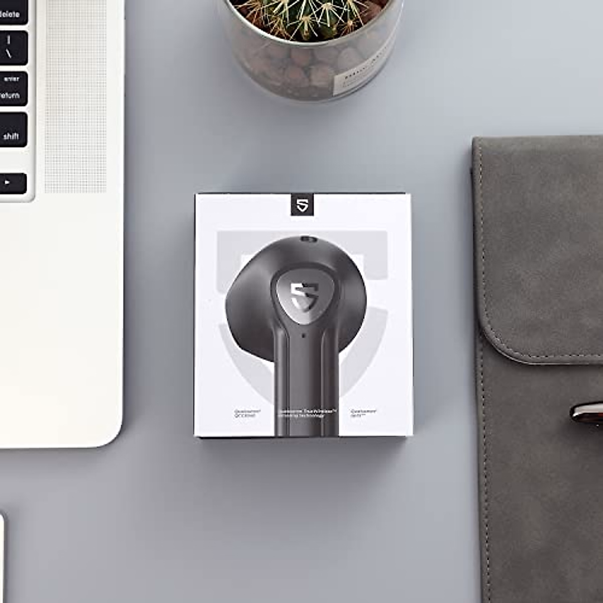 SoundPEATS Wireless Earbuds Bluetooth V5.2 Headphones with Qualcomm QCC3040 Wireless Earphones, TrueWireless Mirroring, 4-Mic Tech and cVc 8.0 Noise Cancellation, aptX Codec, Total 25 Hours - TrueAir2