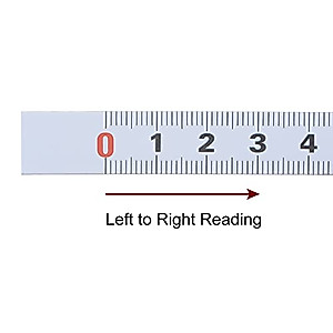 HARFINGTON 2pcs Self Adhesive Tape Measure 50cm Metric Left to Right Reading Sticky Measuring Tape Steel Workbench Ruler, White