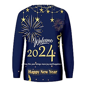 JJHAEVDY Christmas Oversized Sweatshirts for Women Button Down Shirts Lightweight Dressy Outfits Classic Sweatshirts Ugly Christmas Sweatshirt Outfit(2-Royal Blue,XX-Large)