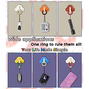 Innoc Lanyard Finger Strap Ring Strap 5 Pcs Phone Lanyard Grip Holder Cute Donuts Silicone Small Short Lanyard for Phone/USB/MP3/Key/Car Keychain