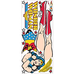 RoomMates RMK2397GM DC Classic Wonder Woman Peel and Stick Giant Wall Decals
