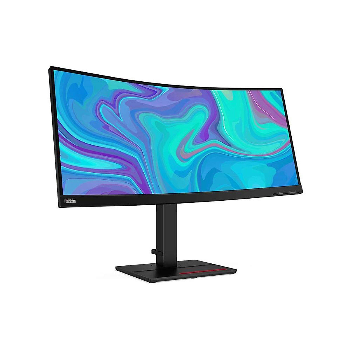 Lenovo ThinkVision T34w-20 34" WQHD Curved Screen WLED LCD Monitor - Raven Black - 3440 x 1440 - HDMI - DisplayPort - USB Hub - USB Type-C