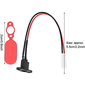 Battery Charger Connector Plug, Charging Port for M365 with Waterproof Cover for M365 Electric Scooter Accessory