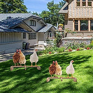 POPETPOP Chicken Perch Wooden Roosting Bar Chick Stand Trainning Perch Toy Coop Ladder Bird Toy for Coop and Brooder Large Bird