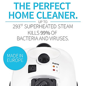 Dupray HOME Steam Cleaner European Made Kills 99.99%* Bacteria Viruses for Disinfection and Cleaning Flooring, Cars, Tile, and More