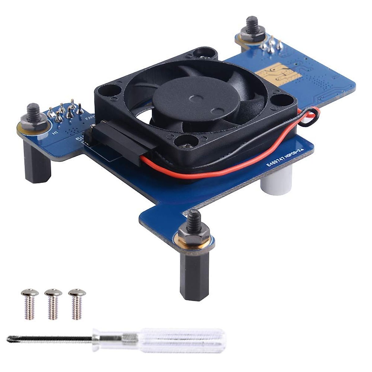 GeeekPi PoE HAT for Raspberry Pi 4, Support IEEE 802.3af or 802.3at PoE Standard, with Cooling Fan 30x30x7mm for Raspberry Pi 4 Model B / 3B+ 3B Plus