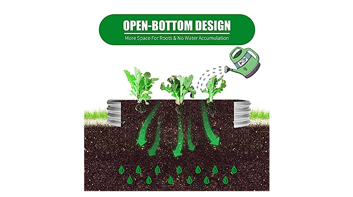 Durable 7 ft x 3 ft Metal Garden Bed Planters (2pk)