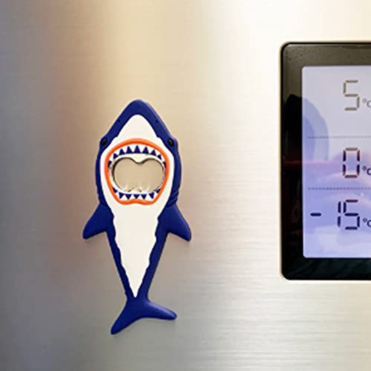 ARFUKA Bottle Opener Shark Beer Bottle Opener Magnet 3d Cute Cartoon Animal Soda Beverage Bottle Opener Bar Kitchen Tool Gift Blue
