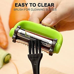 EEKEDO Potato Peelers, Vegetable Peeler with Non-slip Handle, 3 in 1 Y-Peeler & I-Shape Apple Peeler for Fruit Veggie Carrot Zucchini