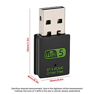 CHICIRIS 【𝐄𝐚𝐬𝐭𝐞𝐫 𝐏𝐫𝐨𝐦𝐨𝐭𝐢𝐨𝐧】 RTL8821CU WiFi Network Card, 2 in 1 WiFi Dongle, Smartphones for Windows7/8/8.1/10/Xp