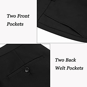 COOFANDY Men's Classic Fit Flat Front Dress Pants No Iron Premium Casual Pants