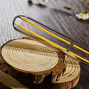 E12 Long Tubular Light Bulbs,6W Led Edison Bulbs Soft White 3000K,750lm,7.3Inch,75Watt Candelabra Incandescent Bulbs Equivalent Vintage LED Filament Edison Candle Bulbs,6Pack.