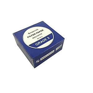 Filter Paper, Qualitative, Grade 3, 90 mm (Diameter) Pack of 100 Sheets