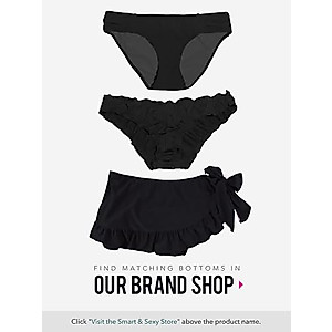 Smart & Sexy womens Swim Secret Mega Push-up Halter Bikini Top, Black Hue, 32B US