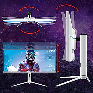 Sceptre IPS 34" White UltraWide Monitor 3440 x 1440p HDR400 1ms up to 144Hz 95% DCI-P3 PIP PBP DisplayPort HDMI USB-C Height Adjustable (E345B-QUN168W)