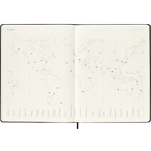 Moleskine Classic 18 Month 2022-2023 Weekly Planner, Hard Cover, XL (7.5" x 9.75"), Black