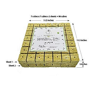 Rockwool 1.5" Cubes x 98