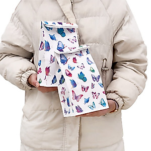 Cmecial 25Pcs Thickened Butterfly Favor Bags, Birthday Goodie Bags for Kids Birthday Party Bags, Party Favor Bags for Kids Birthday, Small Gift Bags Goody Bags, Mini Paper Gift Bags Small Size (WB1)