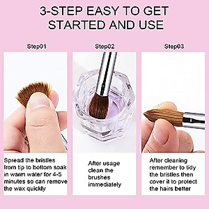 KEMEISI Acrylic Nail Brush Size #10, 100% Pure Kolinsky Nail Art Brushes for Acrylic Application, Sturdy Handle Oval Shaped Acrylic Powder Nail Design Tools for Professional Manicure DIY