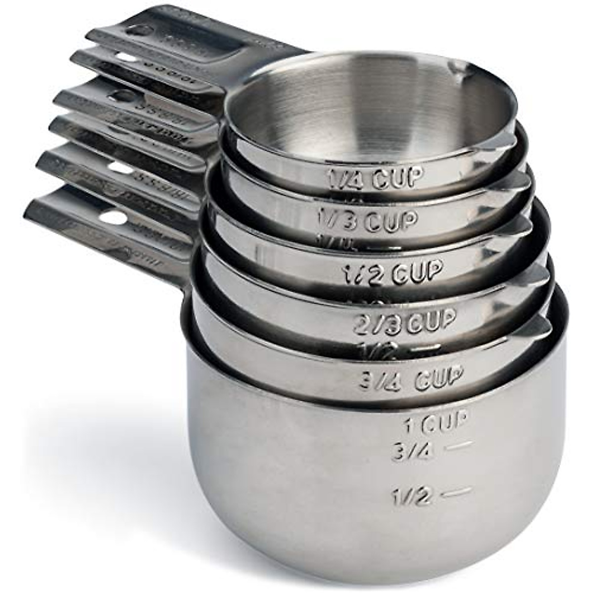 Hudson Essentials Stainless Steel Measuring Cups Set (6 Piece Set)