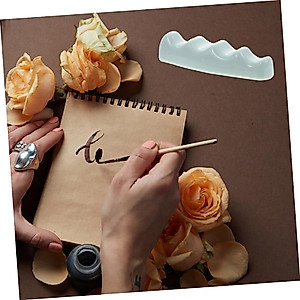 Imitation Jade Calligraphy Brush Holder Chinese Brush Rack Home Office Paint Brush Rest Organizer Chinese Calligraphy Practice Supplies