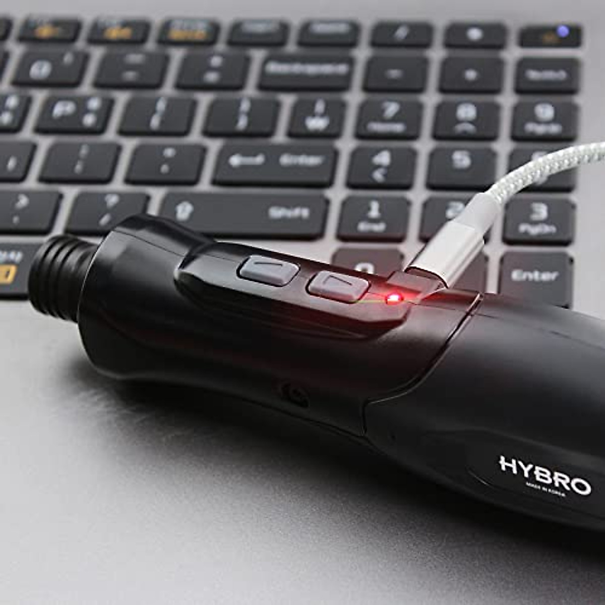 HYBRO Rechargeable Cordless 3.6V Screwdriver Set, Electric and Manual Battery Powered Professional and Home Improvement Tool-2N.m to 10N.m Torque, Double-End Bit,USB Charge,LED Light - H200Q (Black)