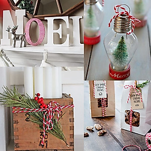 Red White Gift Twine String Holiday Twine 328 Feet Cotton Bakers Twine Crafts Christmas Twine Durable Packing String