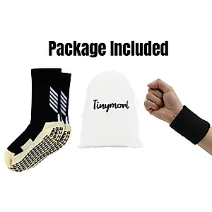 Tinymori Kids Socks Anti Slip Boys Girls Football Socks Children Non Slip Sports Socks Rubber Pads Soccer Basketball Socks Running Outdoor for Age 6-11