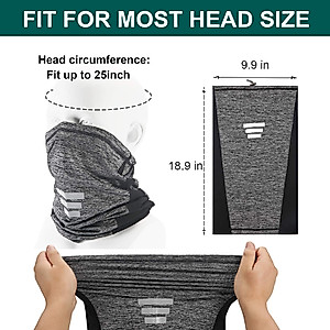 LANVODO Adjustable Neck Gaiter Face Mask for Men & Women, Reuasble Cloth Face Mask Bandana Balaclava, Breathable UV Protection Cover Scarf Shield for Running, Fishing, Hiking, Cycling