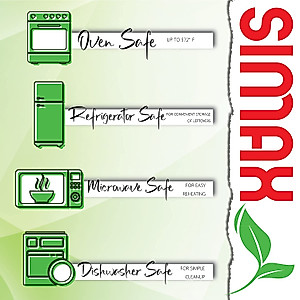 Simax Casserole Dish For Oven: Glass Baking Dish With High Lid Set – Microwave, Oven, and Dishwasher Safe Cookware – Borosilicate Glassware – 8 Qt. Large Baking Dish