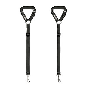PawsPawty 2 Pack Headrest Dog Car Safety Seat Belt Adjustable Nylon Fabric Car Leash Vehicle Seatbelts Harness for Dogs 2-in-1 Leash and Restraint