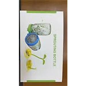 Sprouting Jars, Sprout Growing Kit Including Wide Mouth Mason Jars, Sprout Lids, Blackout Sleeves, Tray and Stander, Sprouts Growing Kit for Microgreens Alfalfa Broccoli