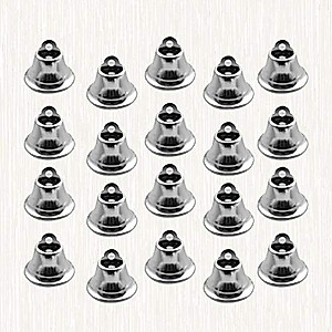 SUPVOX 20pcs Craft Bells Jingle Bells Mini Small Bells Silver Wind Chimes Bells Vintage Metal Bells Christmas DIY Craft Wind Chimes Making
