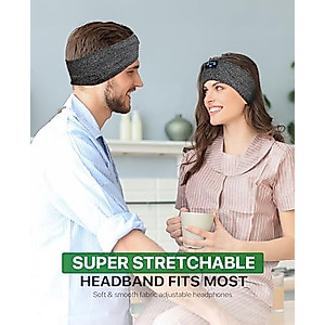 Fulext Sleep Headphones Bluetooth, Sleeping Headphones Headband Soft Elastic Comfortable Bluetooth Headband Headphones, for Men Women Teenager,Christmas Father Mothers Day Birthday