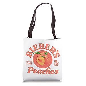 Official Justin Bieber Peaches White Tote Bag