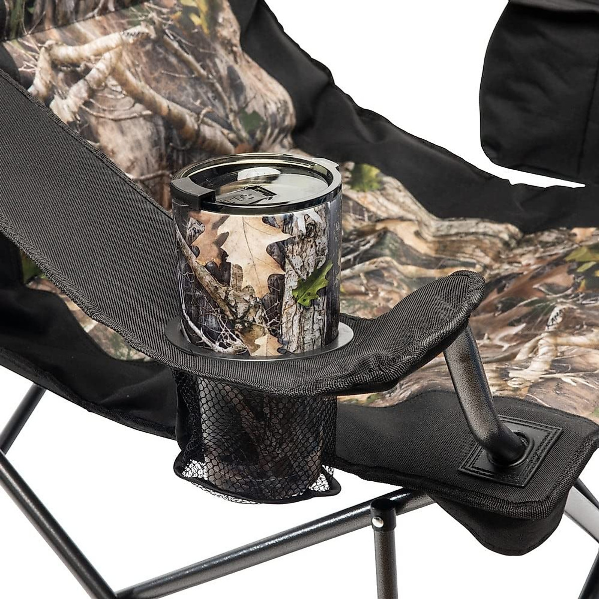 RTIC Big Bear Chair, Black/Camo, Portable Outdoor Camping Chair with Arm Rest, Folds Quickly for Easy Storage, 400lb Max Weight Capacity